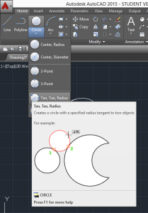 AutoCAD tutorial 06: Circles in AutoCAD