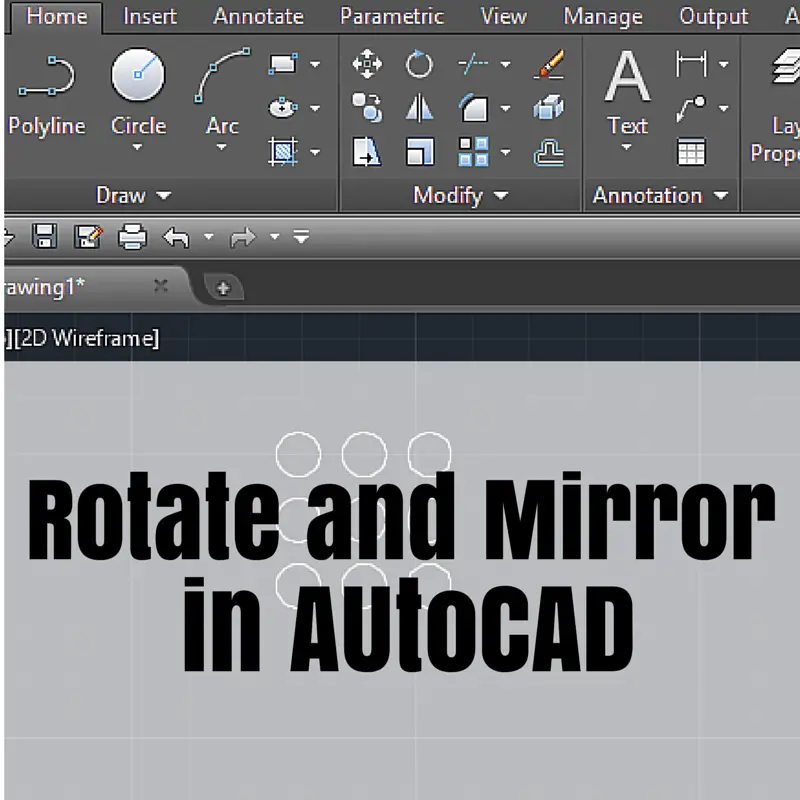 AutoCAD Tutorial 13 Mirror And Rotate In AutoCAD