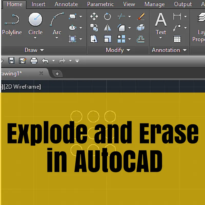AutoCAD Tutorial 14 Explode And Erase In AutoCAD