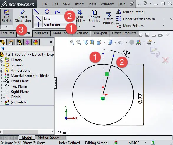 Solidworks Tutorial: Create a Simple 3D Object - Tutorial45