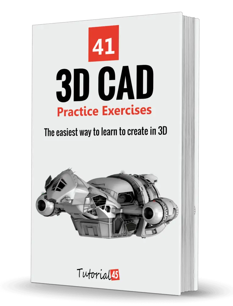 41 3D CAD Practice Exercises eBook - Tutorial45